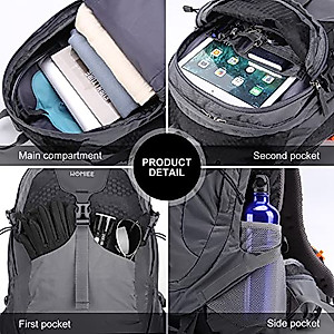 HOMIEE 35L Hiking Backpack Water Resistant Outdoor Sports Travel Daypack Lightweight Camping Climbing Hunting Bags with Rain Cover