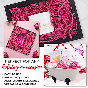 MagicWater Supply Crinkle Cut Paper Shred Filler (2 LB) for Gift Wrapping & Basket Filling - Pink