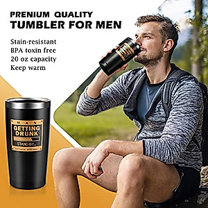 Birthday Gifts for Men, Premium Tumbler Gifts Basket For Men, Unique Dad Gift Ideas from Daughter Wife, Valentines Gifts, Christmas Gifts for Men Him Husband - Gifts for Men Who Have Everything