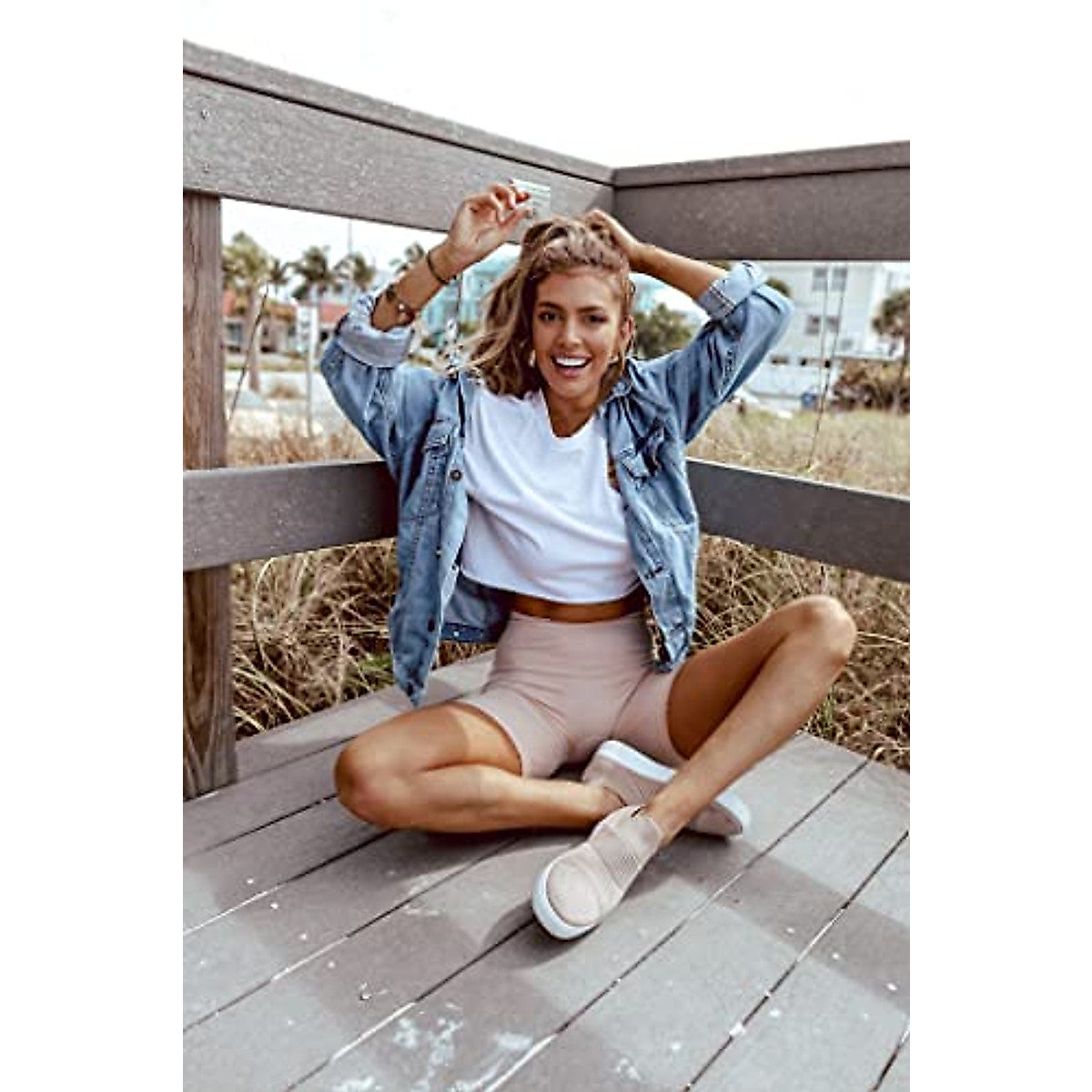 YOLIX 2 Pack Buttery Soft Biker Shorts for Women, 5" High Waisted Black Workout Yoga Athletic Shorts