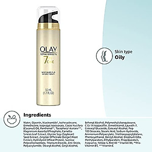 Olay Total Effects 7-In-1 Face Moisturizer Plus Mature Therapy, Beige, 1.7 Fl Oz