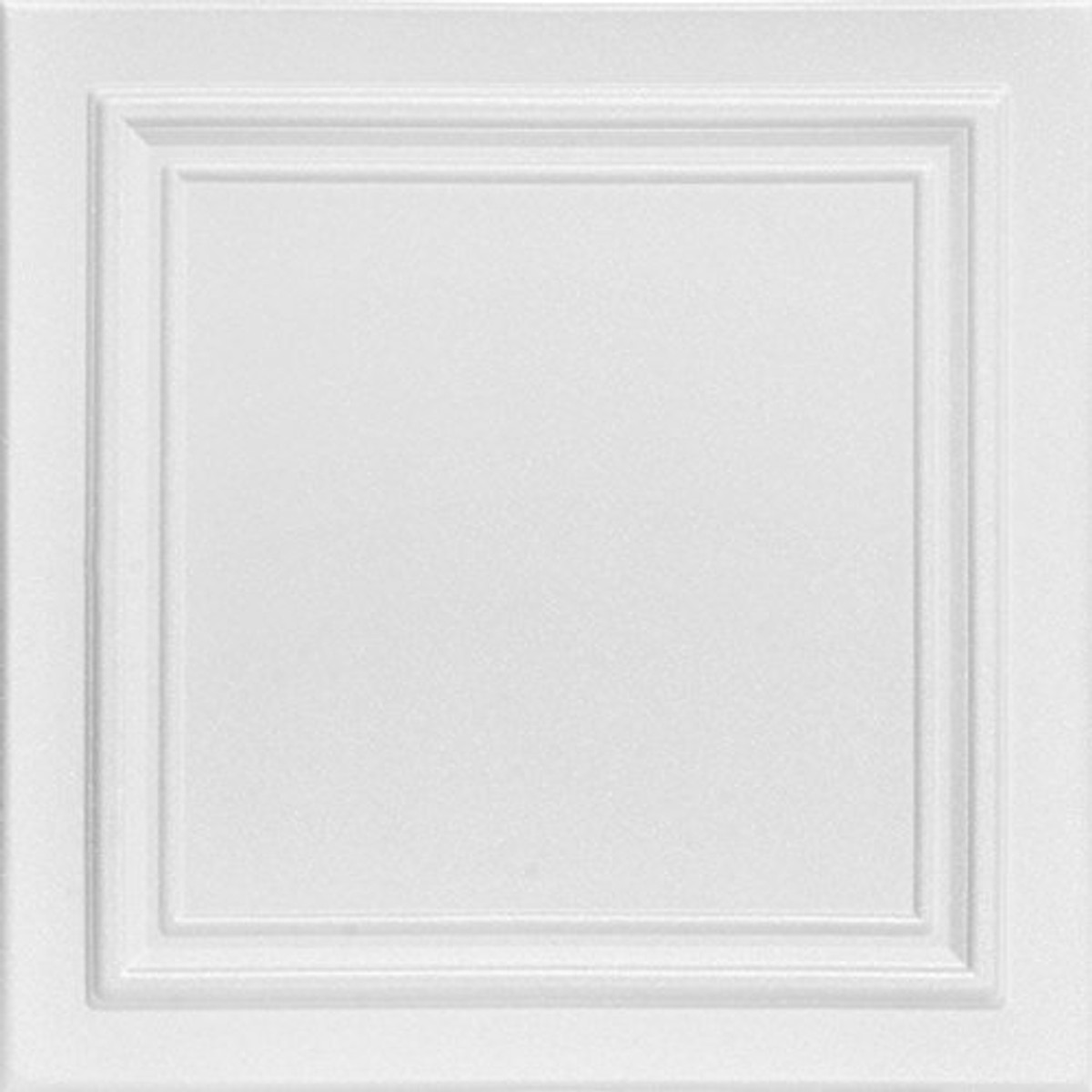 A La Maison Ceilings R24 Line Art Foam Glue-up Ceiling Tile (128 sq. ft./Case), Pack of 48, Plain White