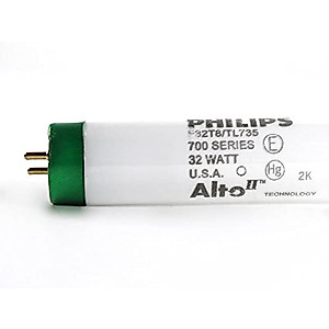 Philips 281618 - F32T8/HL735/ALTO - 32 Watt Fluorescent Tube - T8 - 36,000 Hours - 2,600 Lumens - 3500K - 700 Series Phosphors - Warm White,Case of 30