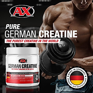German Creatine - Pure Creapure Micronized Creatine Monohydrate Powder, Promotes Muscle Growth, Increase Muscle Mass, Enhance Strength, 99.99% Purity, 3rd Party Tested, 270g (54 Servings)