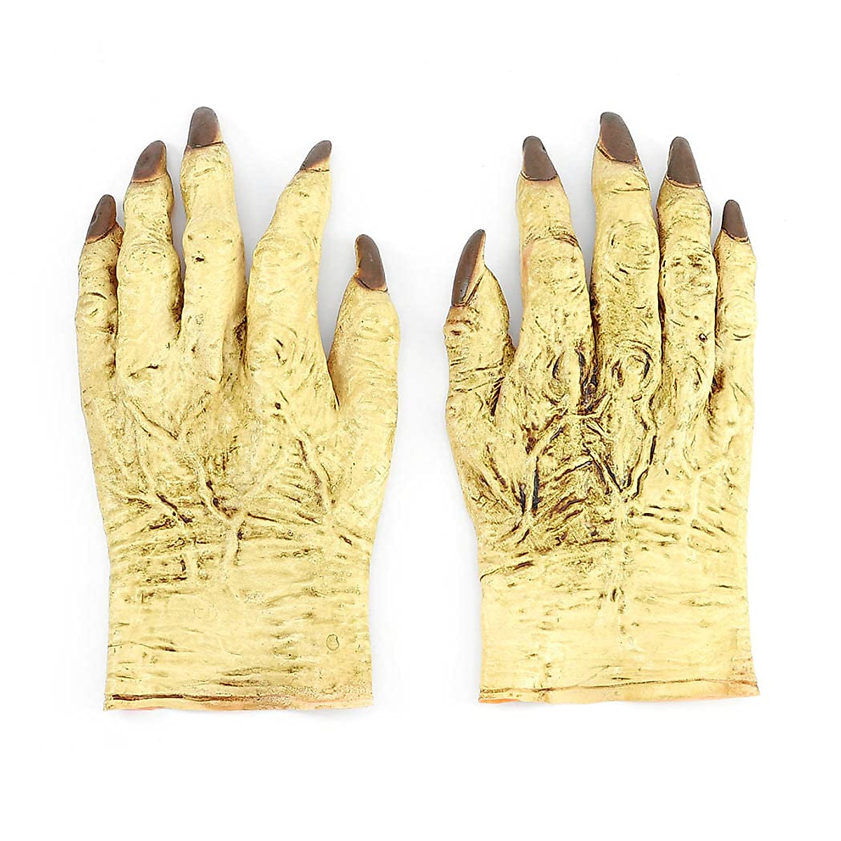 Urieo Halloween Costume Gloves Nude Horror Zombie Hands Tricks Cosplay Party Props Monster Glove for Adults