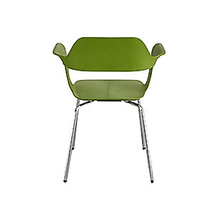 Safco Products Bandi Shell Stack Chair 4275GN, Green, Sturdy Steel Frame, Polypropylene Shell, Stacks 8 High (2/carton)
