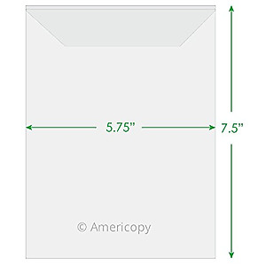 Americopy Clear CPP Die and Stamp Storage Pockets 5.75" x 7.25" - (100 Pieces)