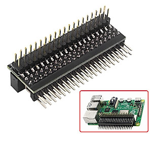 40Pin GPIO Edge Expansion Board for Raspberry Pi 4B/3B+/3B/2B /Zero One-to-Two 40Pin Expansion Board Side Pin Header Multiplexing