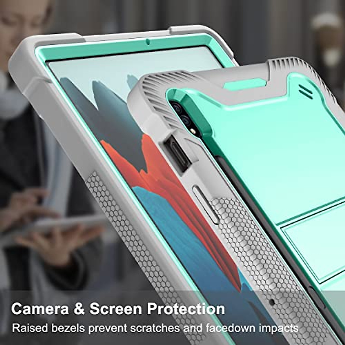 Tablet PC Case Compatible With Samsung Galaxy Tab S8/Tab S7 11 Inch (Model SM-X700/X706/T870/T875/T878) Protective Cover Rugged Durable Stand Shockproof Protective Cover Suitable Compatible With Samsu