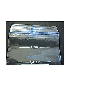 Portion Control Zip Lock Plastic Bags CALORIE CHART for 100 Calorie Packs of Snack Nuts BPA FREE (80)