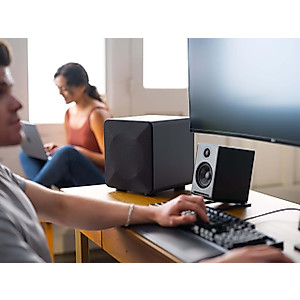 Audioengine S6 210W Compact Powered Mini Subwoofer- Powerful Bass in a Small Package - Great for Desktops, Apartments, Offices and Gaming Setups