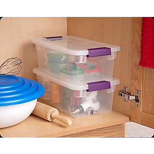Sterilite 66 Quart (6 Pack) and 6 Quart (12 Pack) Totes, Clear Plastic Stackable Storage Containers with Latching Lids for Home Organization