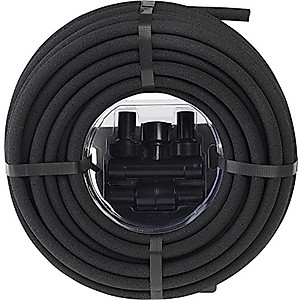 Swan Products MGSPAK38100CC Miracle-GRO Soaker System Customizable Hose with Push on Fittings, 100' x 3/8", Black
