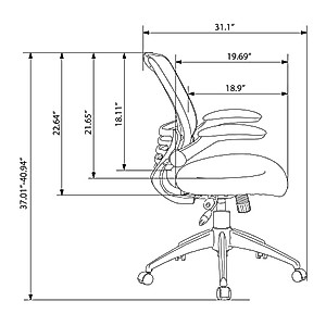 Realspace® Calusa Mesh Mid-Back Chair, Black