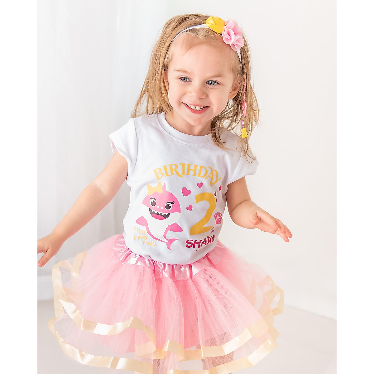 Luke and Lulu Baby Shark Birthday Outfit Girl Design - 2nd Birthday Girl