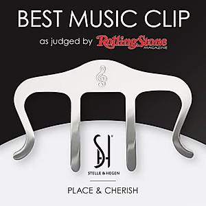 Metal Music Book Clip and Page Holder - Sheet Music Holders for Piano, Keyboard, Stands, and Books - Adorable Page Marker Clips ​with​ ​Velvet Storage and Carrying Bag​ - Strong, Sturdy