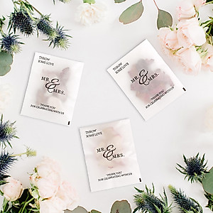 AIOMOB 50 Pcs Wedding Confetti Bags Throw Some Love Wedding Petal Toss Packets Glassine Wedding Flower Petal Packets for Wedding Send Off, Exit, Tosses