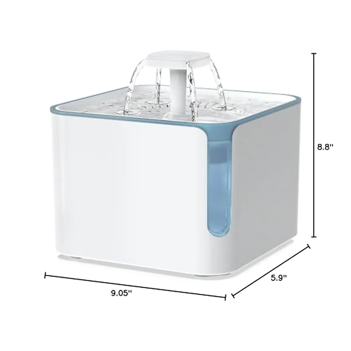 REDSASA Cat Water Fountain, Automatic Cat Fountain 3L/101oz, Dog Water Dispenser with Adjustable Pump, Ultra Quiet Intelligent Cat Drinking Fountains with 2 Filters, 2 Water Flow Settings