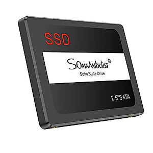 Somnambulist 60GB 120GB SSD 240GB Internal Solid State Drive - 2.5 Inch SATA for Computer, Desktop, PC & Laptop (Black Plastic -120GB)