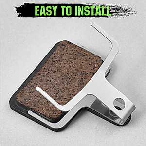 Zacro 2 Pairs Bike Brake Pads, Ceramic Bicycle Disc Brake Pads Fit for Tektro Shimano TRP Deore Br-M575 B01s Mt200 M525 M515 T615 T675 M505 M495 M486 M485, Mountain MTB Ebike Brake Pads Replacement