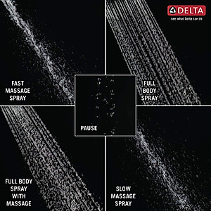 Delta Faucet Linden 14 Series Single-Function Tub and Shower Trim Kit with 5-Spray Touch-Clean Shower Head, Champagne Bronze T14494-CZ (Valve Not Included), Without Rough