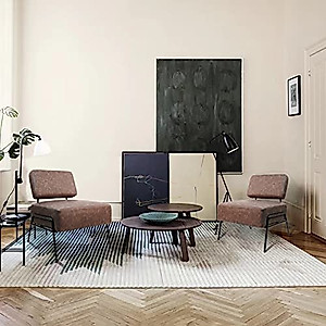 CLATINA Mid Century Modern Accent Chair for Living Room, Bedroom Comfy Reading Chair for Living Room, Bedroom Makeup Chair Guest Sofa (Brown)