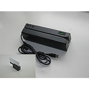 (MSR605 & 206 Magnetic Card Reader & Program Software for Windows 98/Me/XP/Vista/Windows7 & 3-track version can read/write all three tracks data, 300-4000 oe & Support USB Communication) MSR605 Magnet