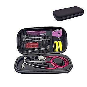 Oriolus Hard Case Compatible with 3M Littmann Master littman cardiology 4 Littmann Classic iii Lightweight II S.E. MDF Stethoscope (Black)