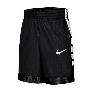 Nike Boy's Elite Stripe Basketball Shorts, Black White, X-Large