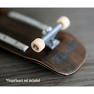 Teak Tuning Apex 61D Urethane Fingerboard Wheels - Mini Shorty Shape, 6.6mm Diameter - ABEC-9 Stealth Bearings - Made in The USA - Coyote Tan Colorway