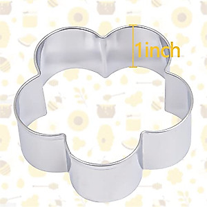 KUKIFUN 6 Pcs Bee Cookie Cutters Set Bee,Beehive,Honey Jar,Winnie the Pooh,Flower Shapes Stainless Steel Biscuit Cutter Molds for Honey Bee Party Baking Muffins Biscuits Sandwiches Fondant Decorations