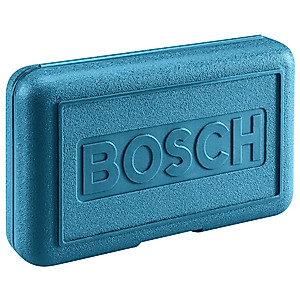 BOSCH RA1128 8-Piece Router Template Guide Assorted Set with Included Storage Case and Threaded Template Guide Adapter