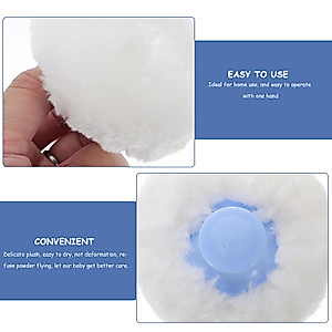 EXCEART Empty Body Powder Container Powder Puff Box Puff Sponge Case for Baby Infant Newborn Home and Travel (Blue)
