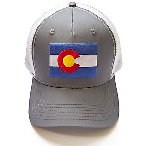 International Tie Colorado Hat for Men and Women – Colorado State Flag Themed Adjustable One Size Trucker Cap, Baseball, Snapback, Hat Mesh Back with an Embroidered Patch