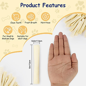 Sukh Rawhide Bones - 16PCS Digestible Rawhide for Small Dogs Rawhide Free Dog Chews Long Lasting Rawhide Bones Rawhide Chews Dog Rawhide Bones