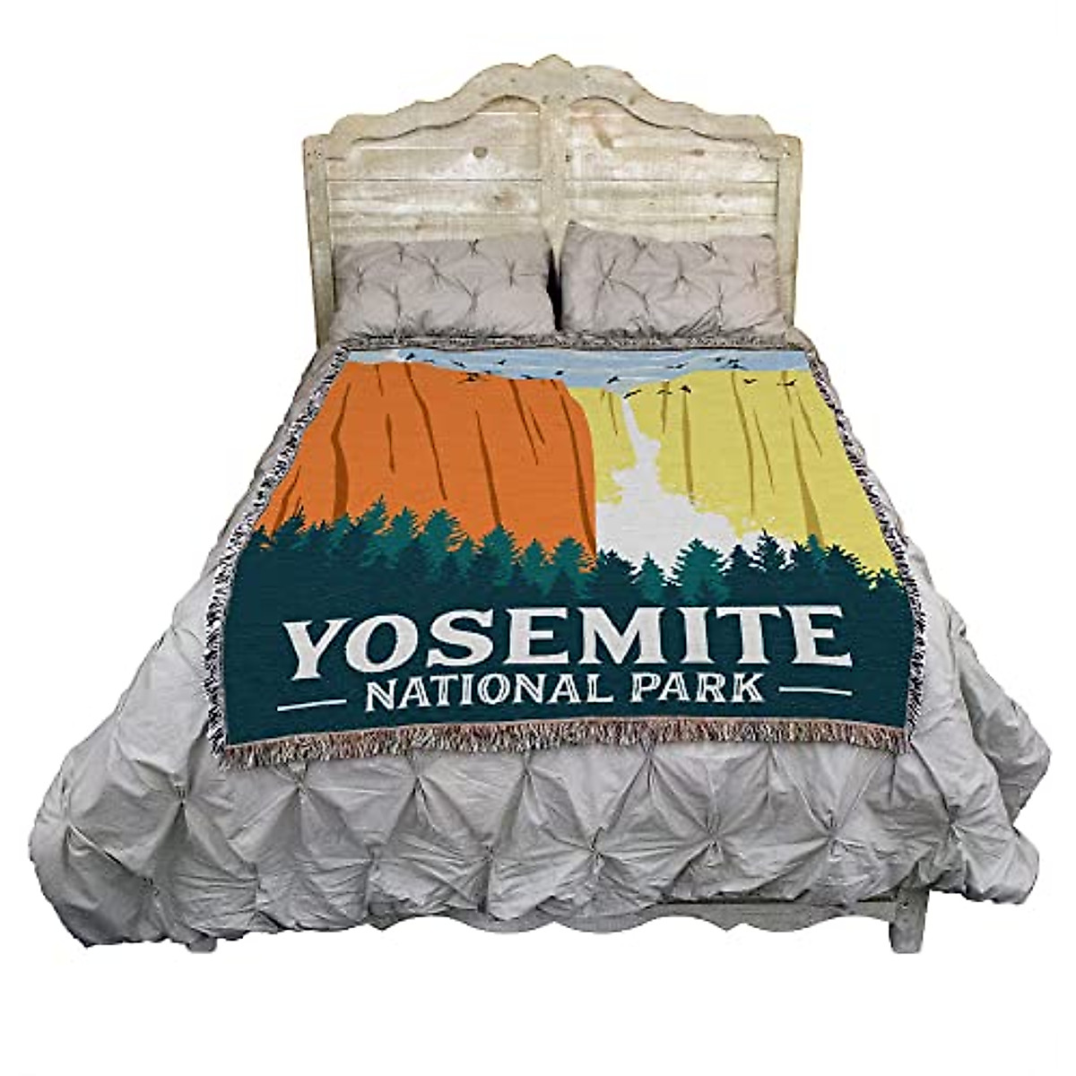 Pure Country Weavers Yosemite National Park Blanket - Gift Tapestry Throw Woven from Cotton - Made in The USA (72x54)