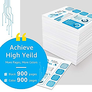 Palmtree Remanufactured Ink Cartridge Replacement for HP 902XL 902 XL Ink Cartridge High Yield Combo Pack to use with HP Officejet Pro 6978 6968 6970 6958 6962 6975 6960 6954 Printers (4-Packs)