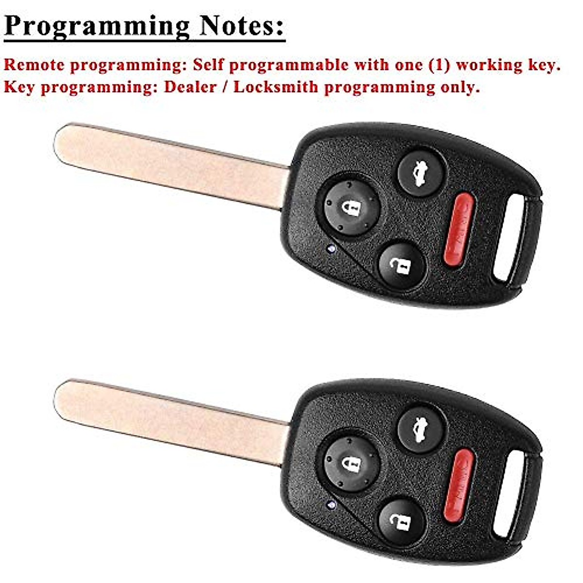 BESTHA 2 Key Fob Replacement KR55WK49308 for Honda Accord 2008 2009 2010 2011 2012 Pilot 2009 2010 2011 2012 2013 2014 2015 Keyless Entry Remote Uncut Head Control