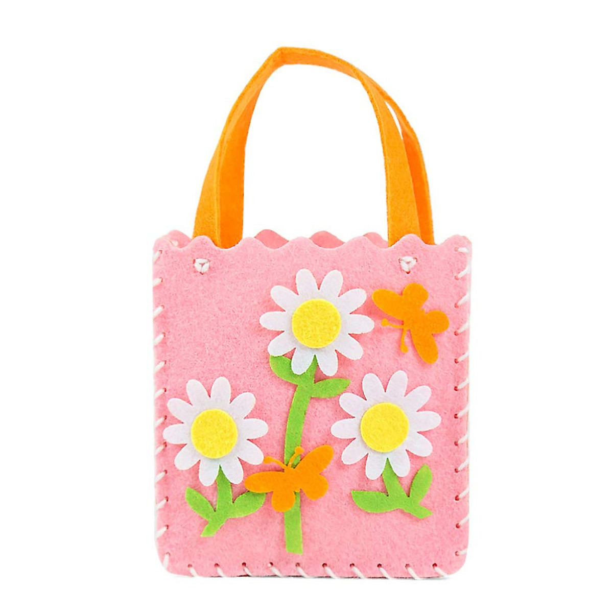 TOYANDONA 6Pcs Sewing Kit for Kids, Creative Kids Handbag Cartoon Nonwoven DIY Handbag Kit for Girls Kit Crafts and Arts