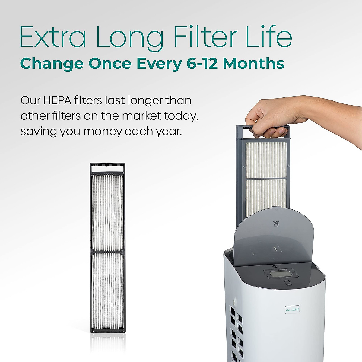 Alen Air Filter TF50-Fresh Replacement HEPA Filter + Carbon for Paralda Air Purifier - Captures Allergens, Dust + Light Household Odors & Smoke (1 Filter)