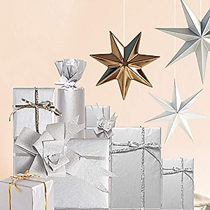 Whaline Sliver Tissue Paper Bulk 100 Tissue Paper Sheets Gray Gift Wrapping Paper Metallic Sliver Tissue Gift Wrap Paper for DIY Crafts Weddings Birthday Showers Arts Craft Party Favor Decoration