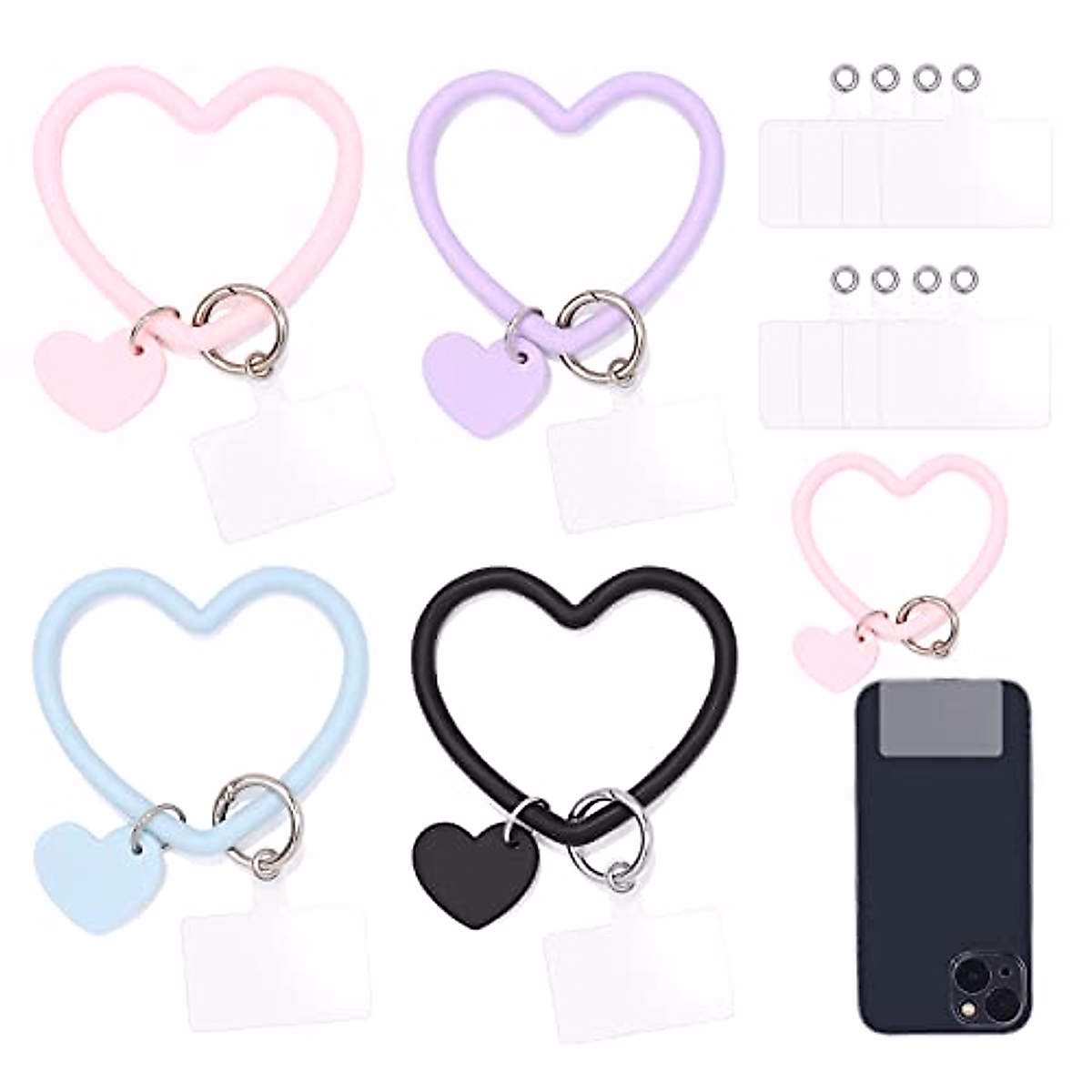 COOKOOKY Phone Lanyard Patch Wristlet Universal Cell Phone Wrist Lanyard and Phone Case Patch for Phone Case Patch Fit All Smartphones