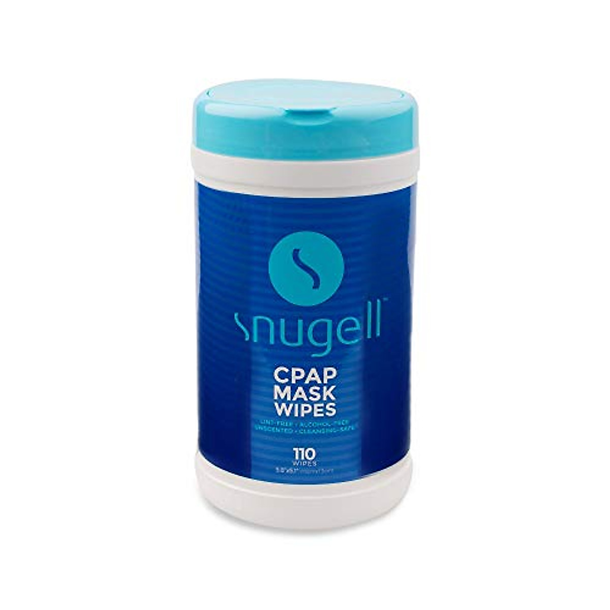 CPAP Mask Wipes by Snugell | 330 Count | Unscented | 100% Soft Cotton | Lint & Alcohol Free | Skin Safe with Aloe Vera | Easy Opening Canister | Clean CPAP Mask, Tube & Devices (3)