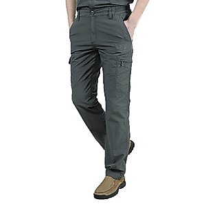 VALSEEL Tactical Pants For Men Outdoor Hiking Cargo Pant Combat Military Trousers Rip-Stop Pants Straight Leg Long Pants Sweat Pants For Mens Baggy Pants Hombre