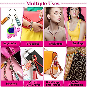 Cridoz 300pcs Tassels for Jewelry Making, Keychain Charms Bulk for Crafts, Resin Keychains, Acrylic Blanks, Bangles Bracelets, Earrings and Jewelry Making