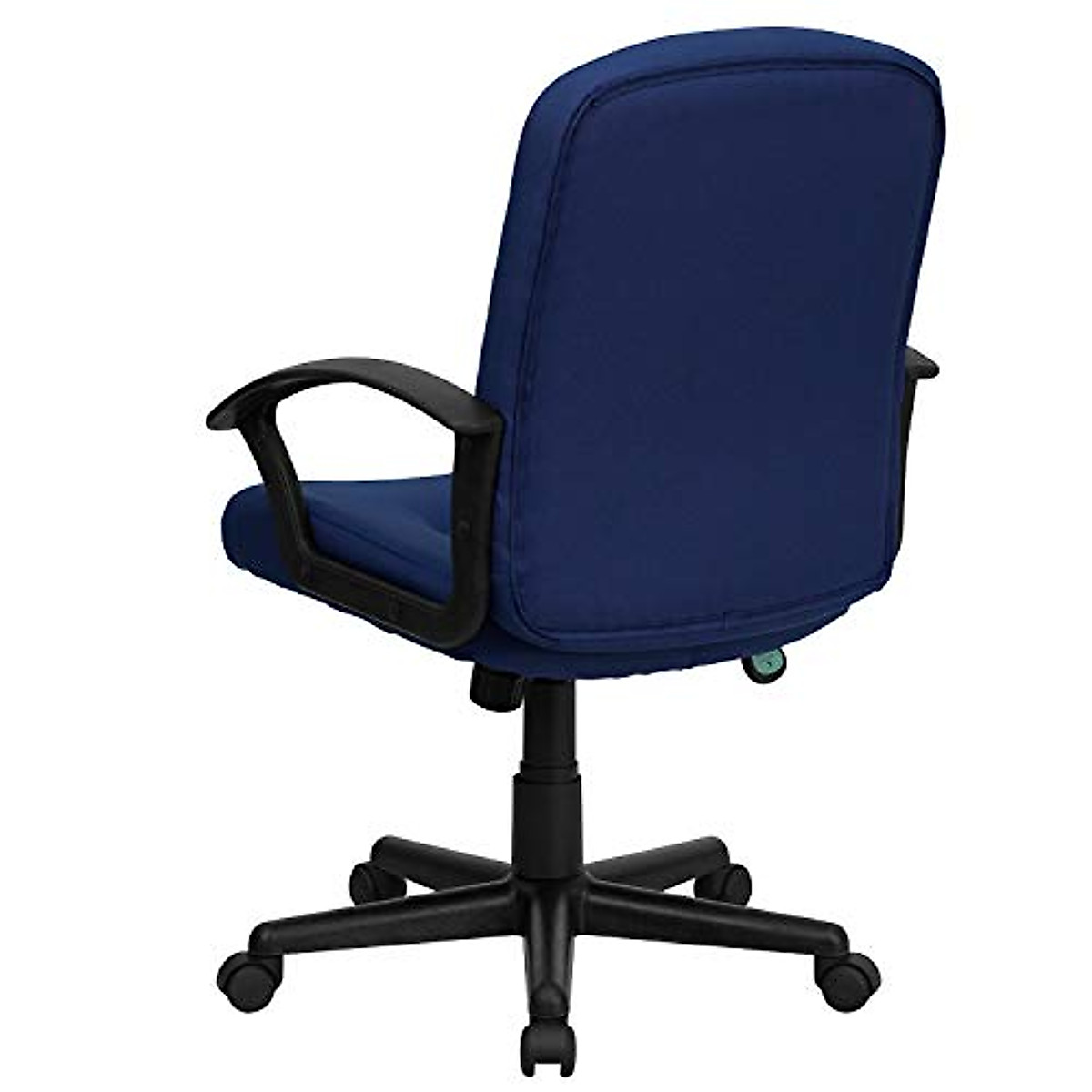 Flash Furniture Garver Mid-Back Navy Fabric Executive Swivel Office Chair with Nylon Arms