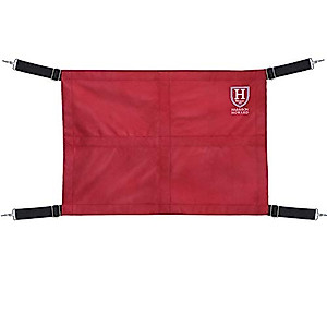 Harrison Howard Horses Stall Guard with Adjustable Straps and Sturdy Spring Hooks Included Aisle Guard for Horses-Red