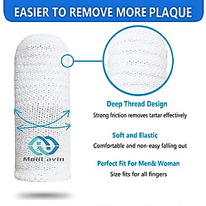 MoiiLavin Pet Toothbrush for Small to Large Dogs Cats,Soft High Grade Finger Toothbrush,Teeth Oral Cleaning,Dental Care, 1 Set for Two Fingers White (6)