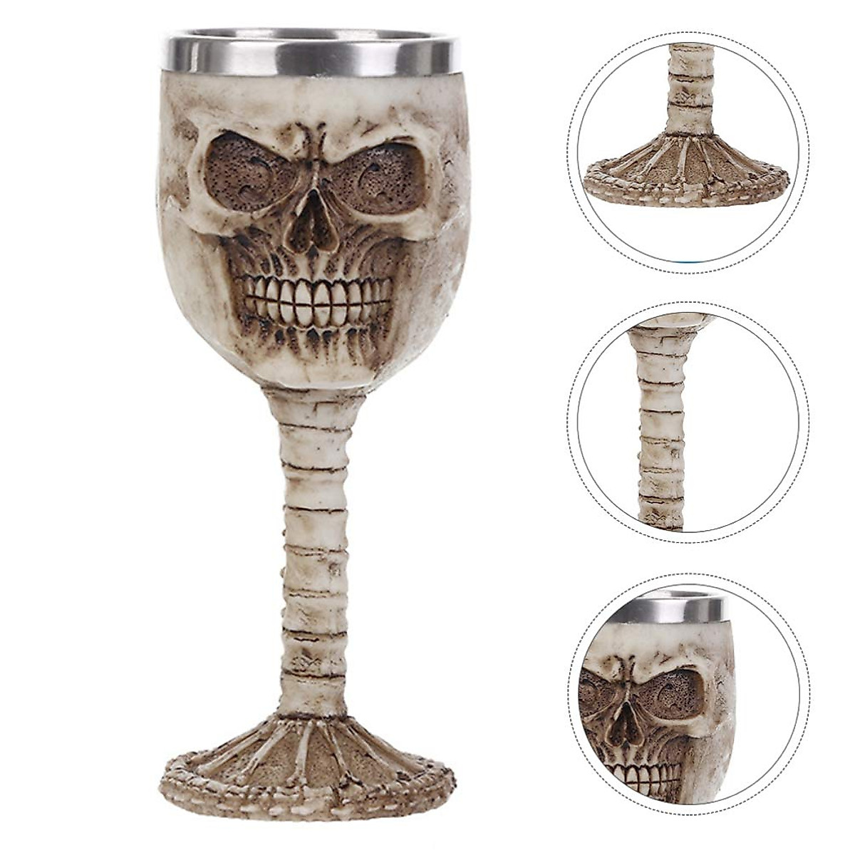 VOSAREA Halloween Skull Wine Goblet Cup Vintage Wine Glass Drinking Cup Water Mug Toasting Cup Kitchen Accessories