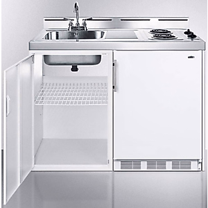 Summit C48EL Kitchen All in One Combination Unit, White